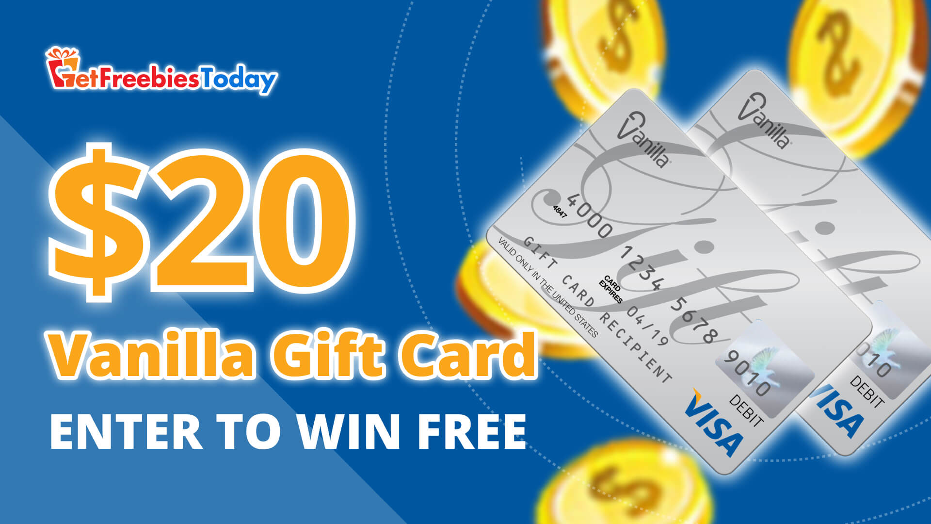Free 20 Vanilla Visa Gift Card GetFreebiesToday Free 20 Vanilla Visa Gift Card GetFreebiesToday